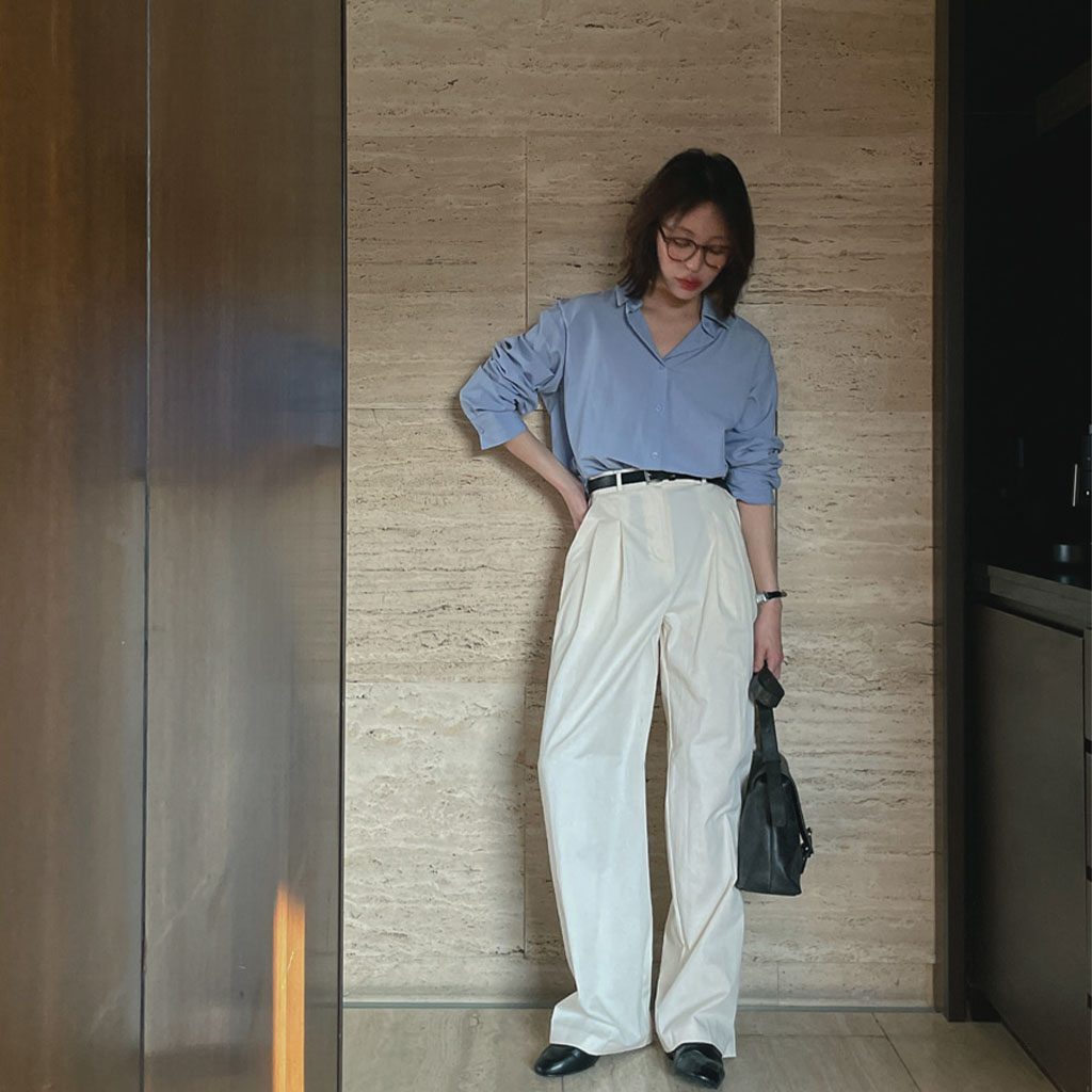 タック入りコットンパンツ(2color) | ファッション通販サイト NUGU