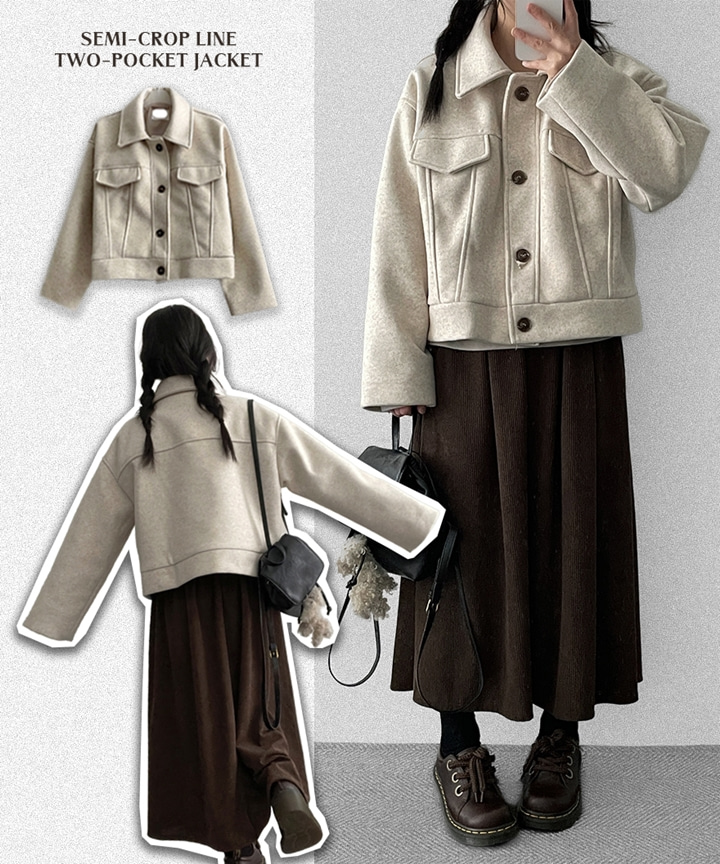 2ポケットウールコートジャケット | ファッション通販サイト NUGU