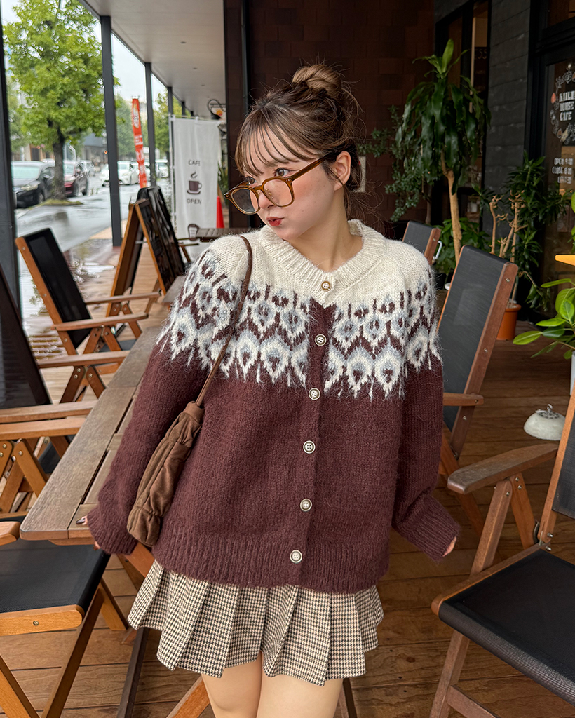 ウールノルディックラウンドカーディガン | ファッション通販サイト NUGU