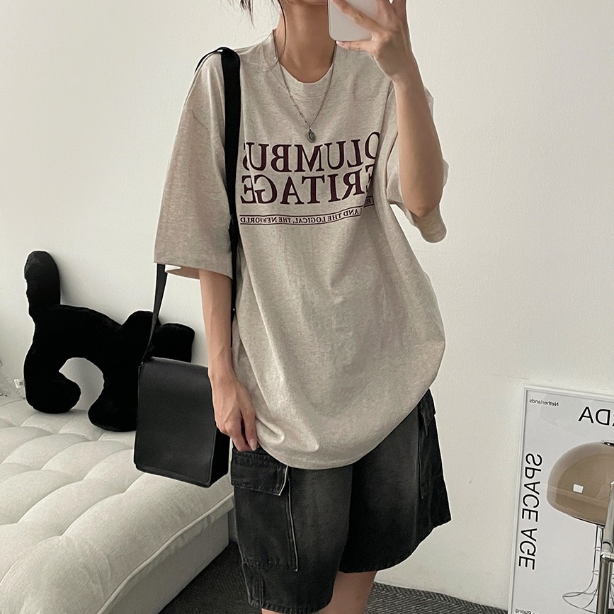 レタリング半袖Tシャツ(3color) | ファッション通販サイト NUGU