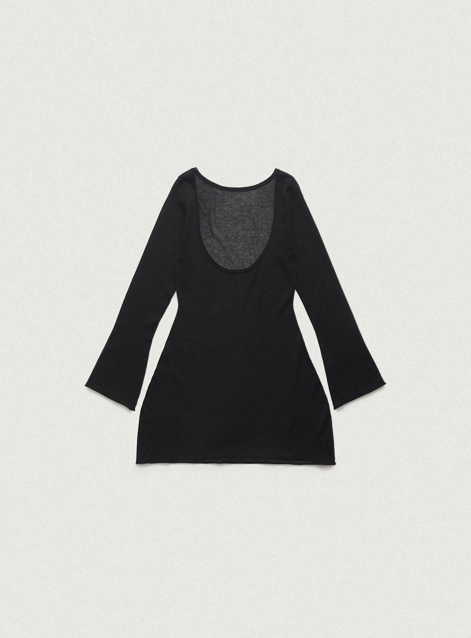 Black Pia Linen Backless Mini Dress | ファッション通販サイト NUGU