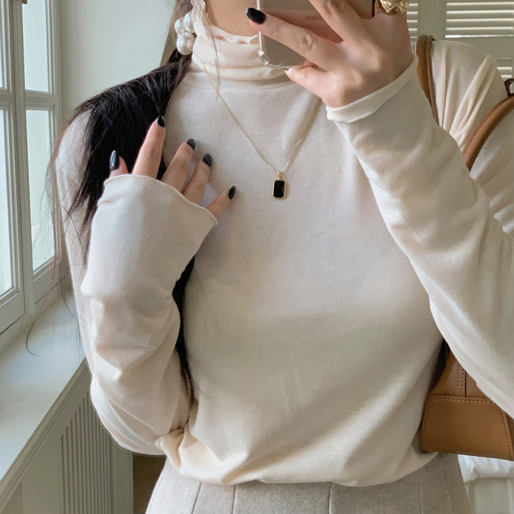 スリムウェーブタートルネックTシャツ(5color) | ファッション通販サイト NUGU