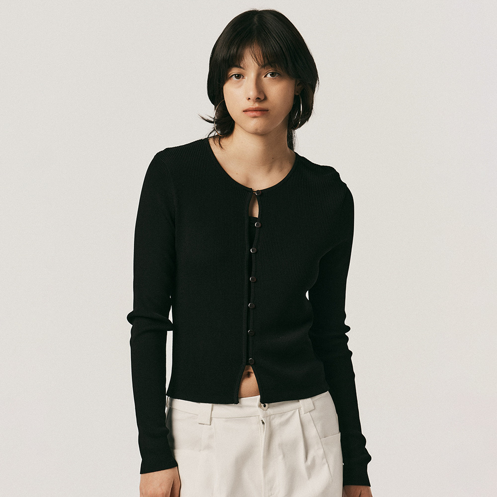 AR_Slim round neck cardigan_3color | ファッション通販サイト NUGU