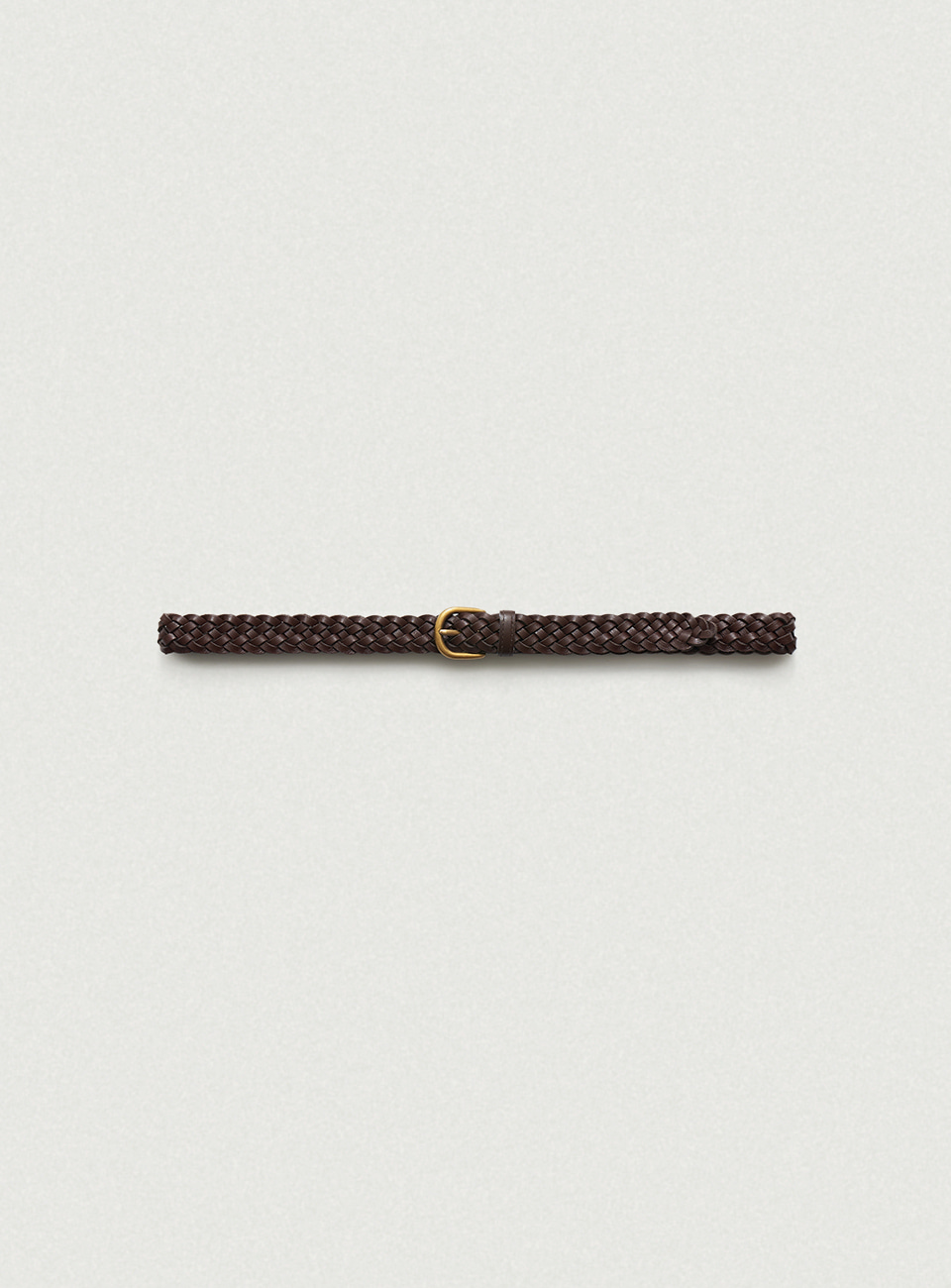 Slim Leather Twist Belt_Brown | ファッション通販サイト NUGU