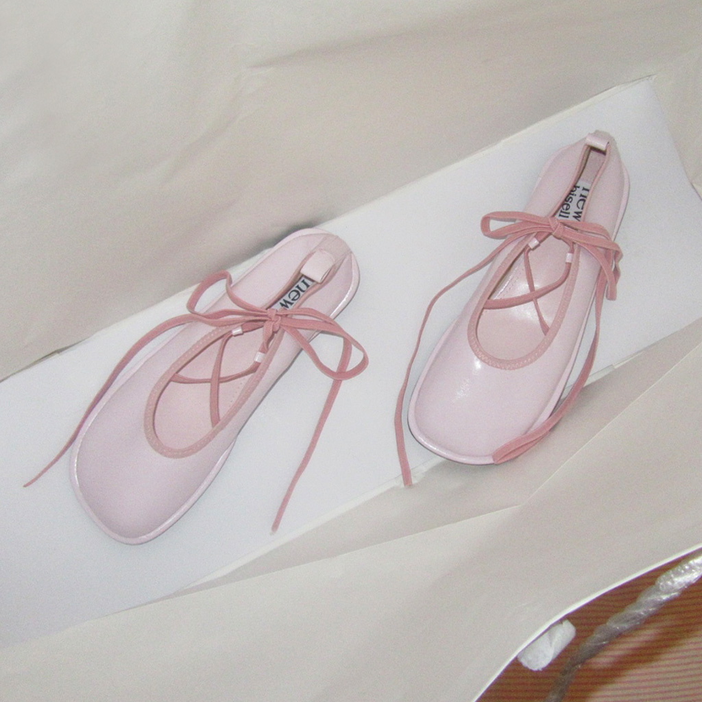 レースアップスクエアフラットシューズ | ファッション通販サイト NUGU