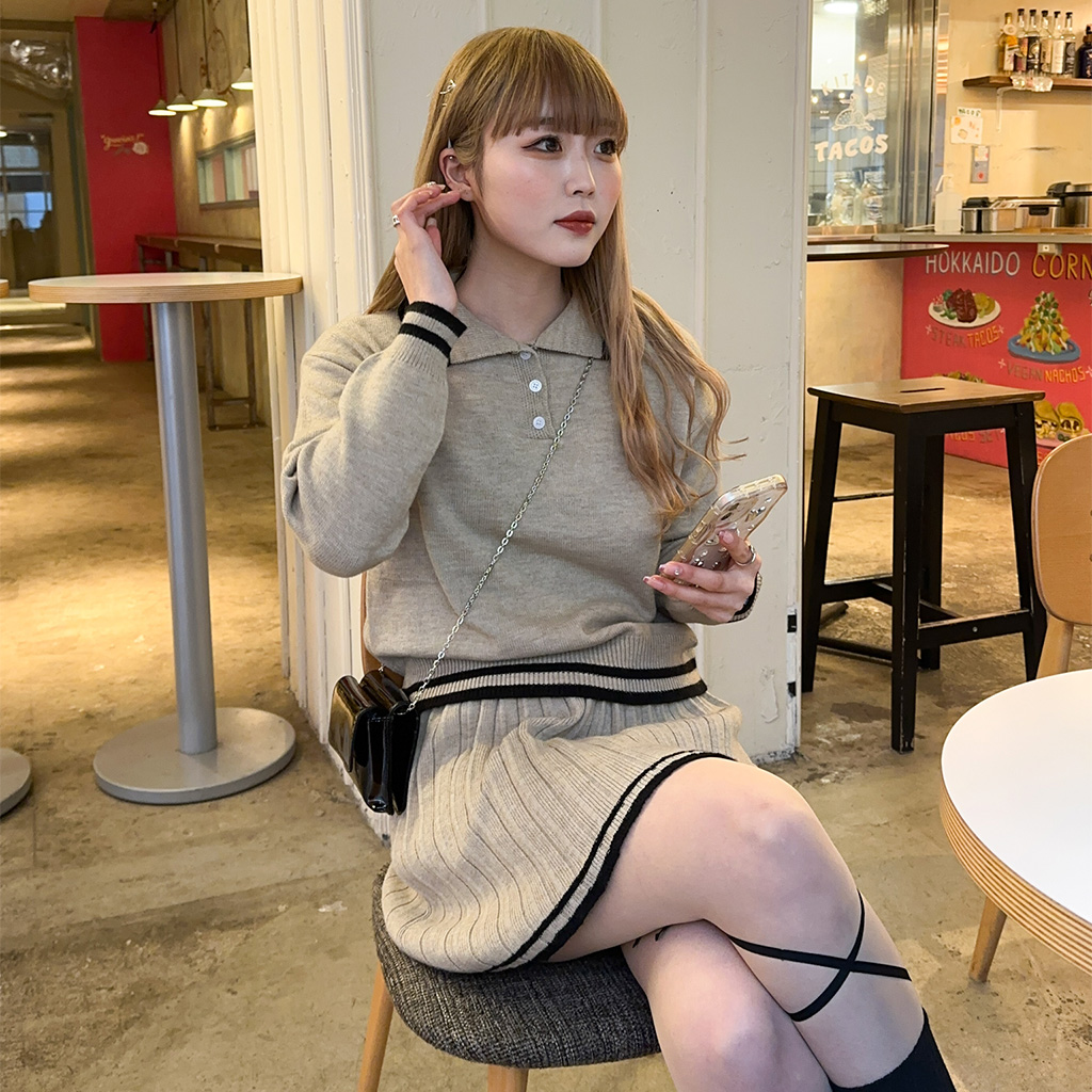 カラーニットセットアップ | ファッション通販サイト NUGU