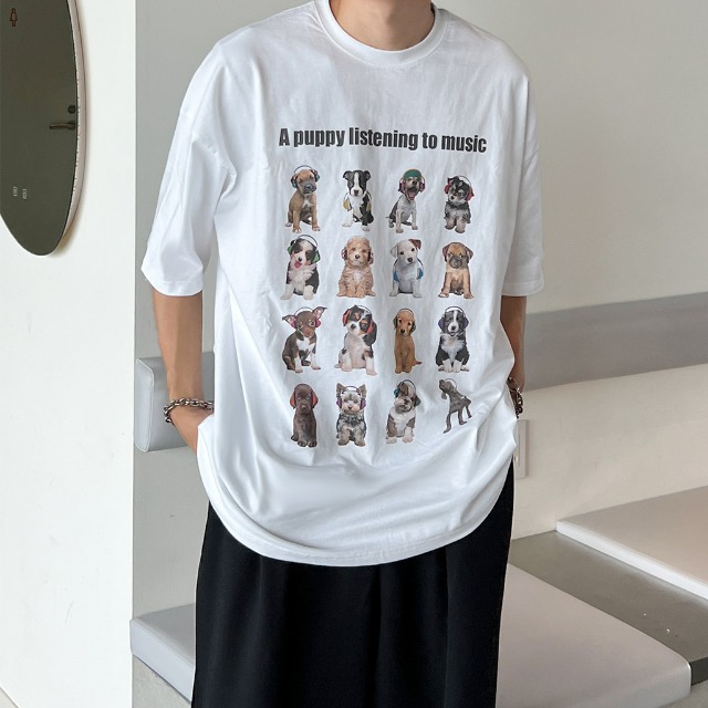 puppyヘッドホン半袖Tシャツ | NUGU