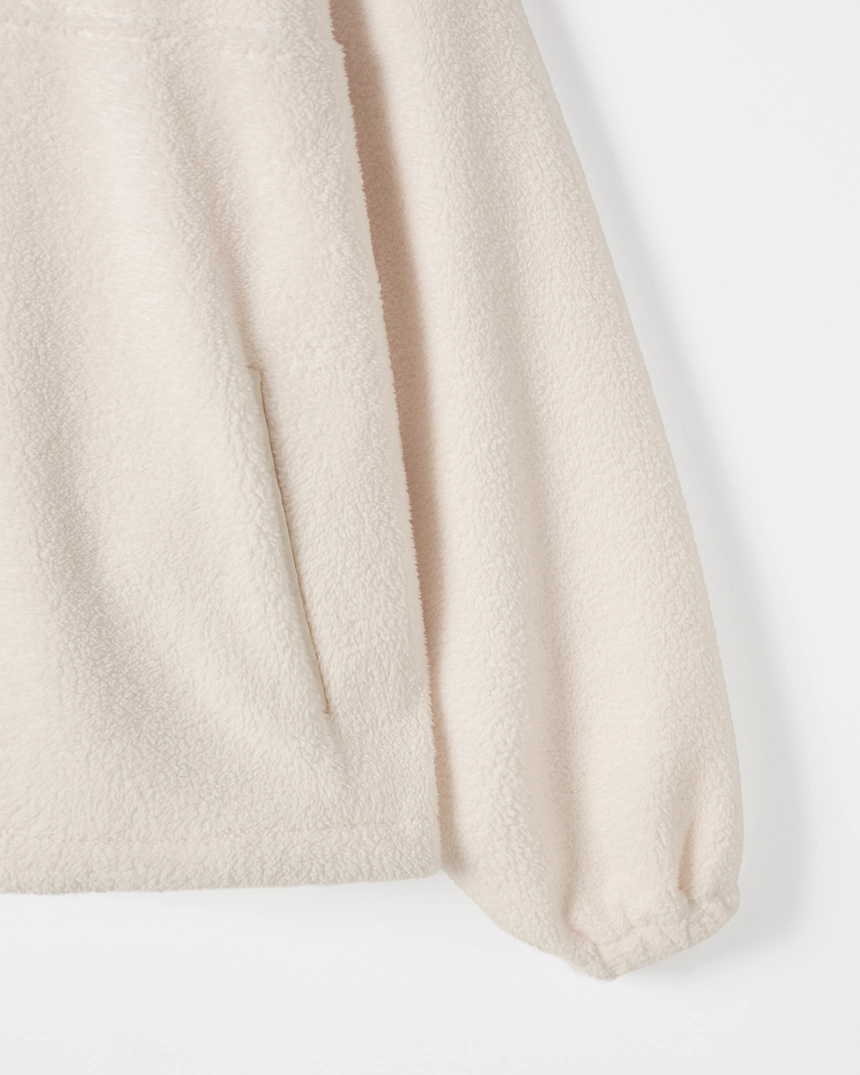 Loi Fleece Half Zipup Pullover (Ivory) | ファッション通販サイト NUGU