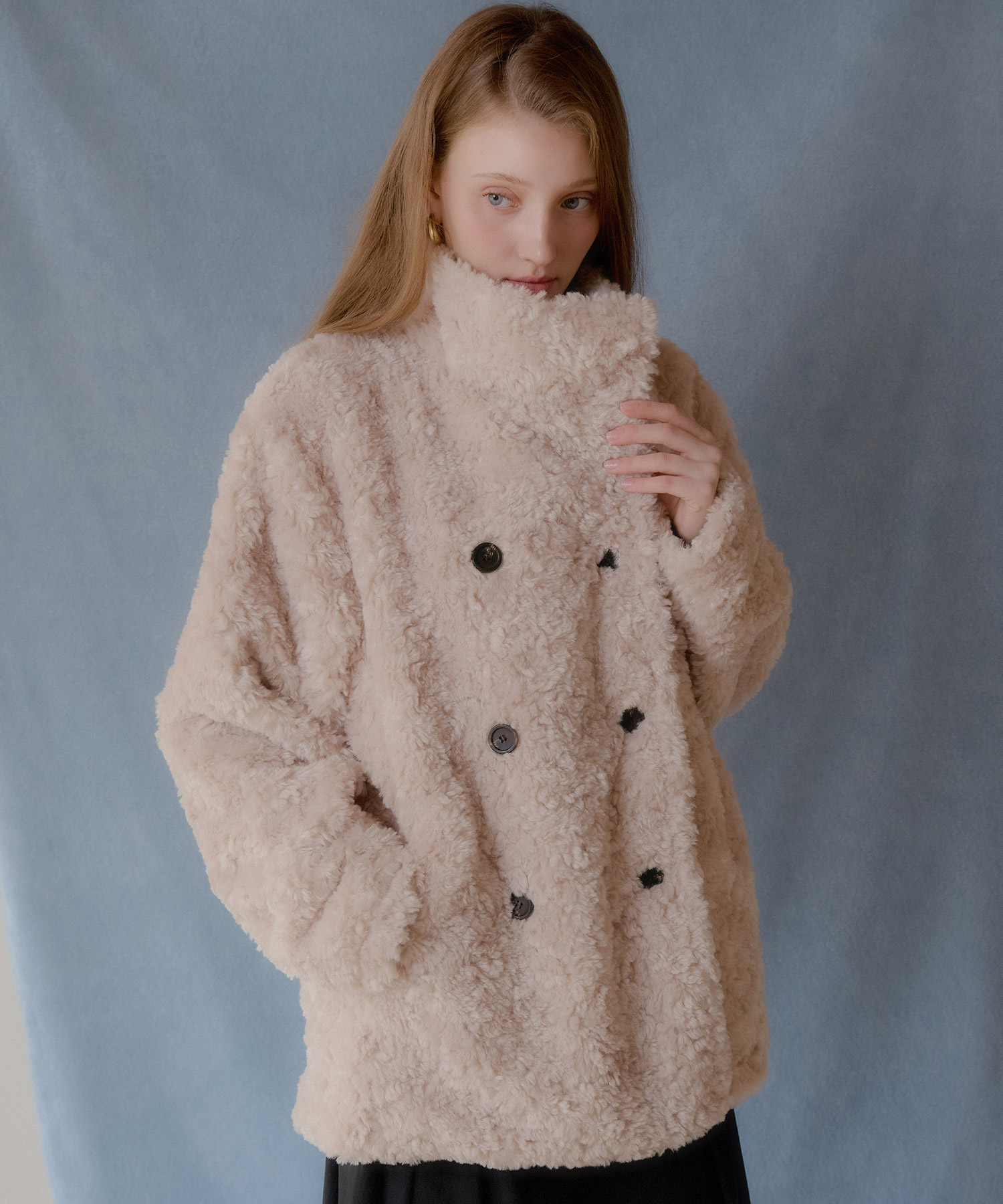 Siphone Double Button Fur Jacket | ファッション通販サイト NUGU