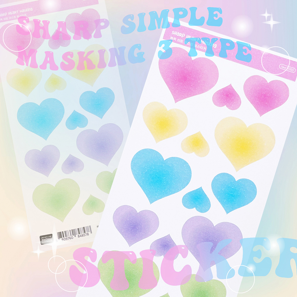LOVEMEMORE HEART MASKING STICKER | NUGU