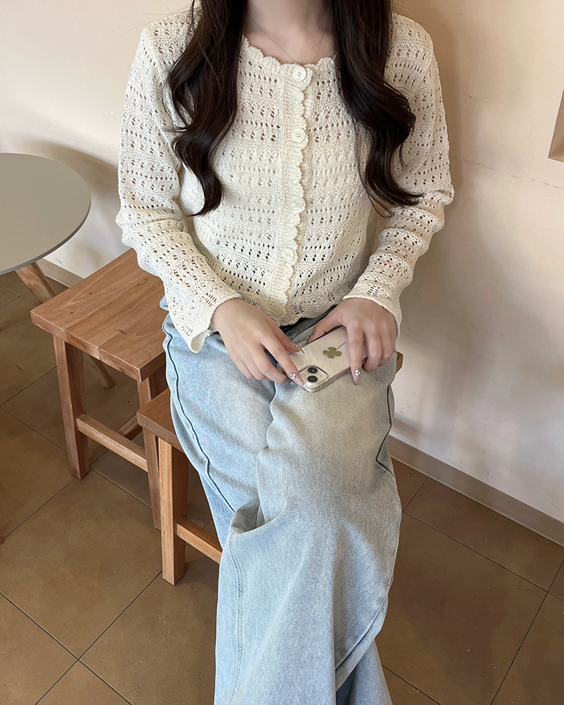 [BEST 50] ウエーブパンチングカーディガン | ファッション通販サイト NUGU