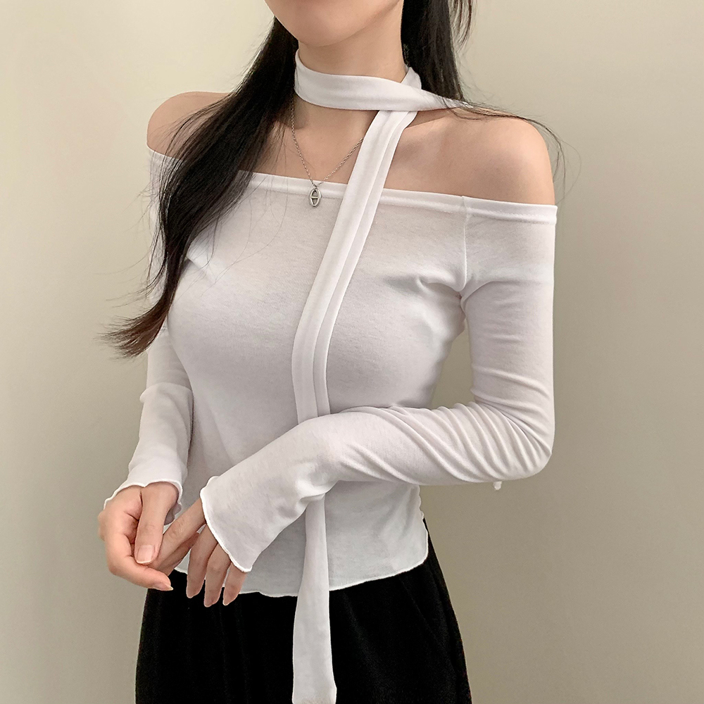 [SET] チョーカーセットオフショル長袖Tシャツ(4color) | ファッション通販サイト NUGU