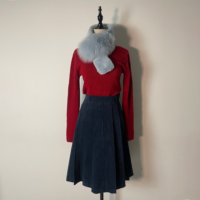 コーデュロイプリーツミディアムスカート | ファッション通販サイト NUGU