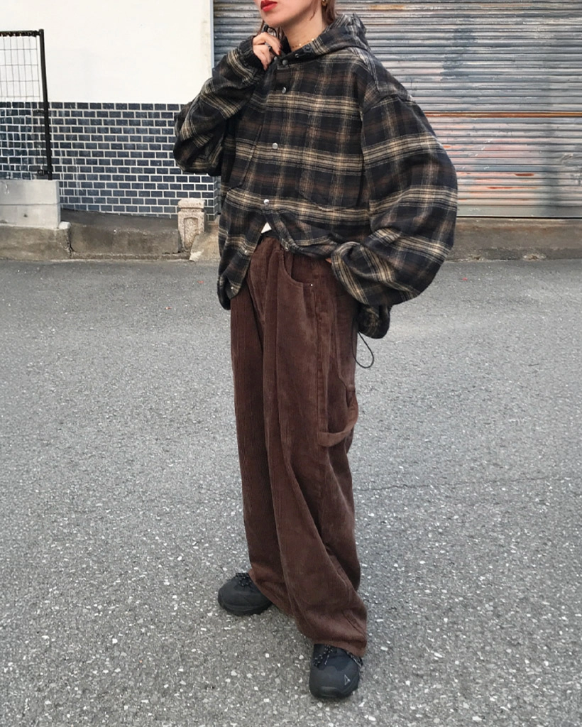 ヴィンテージフードチェックシャツ | ファッション通販サイト NUGU