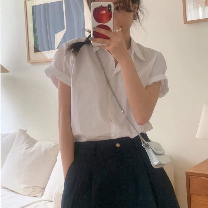 Summerパステルゆるフィット半袖シャツ (7color) | ファッション通販サイト NUGU