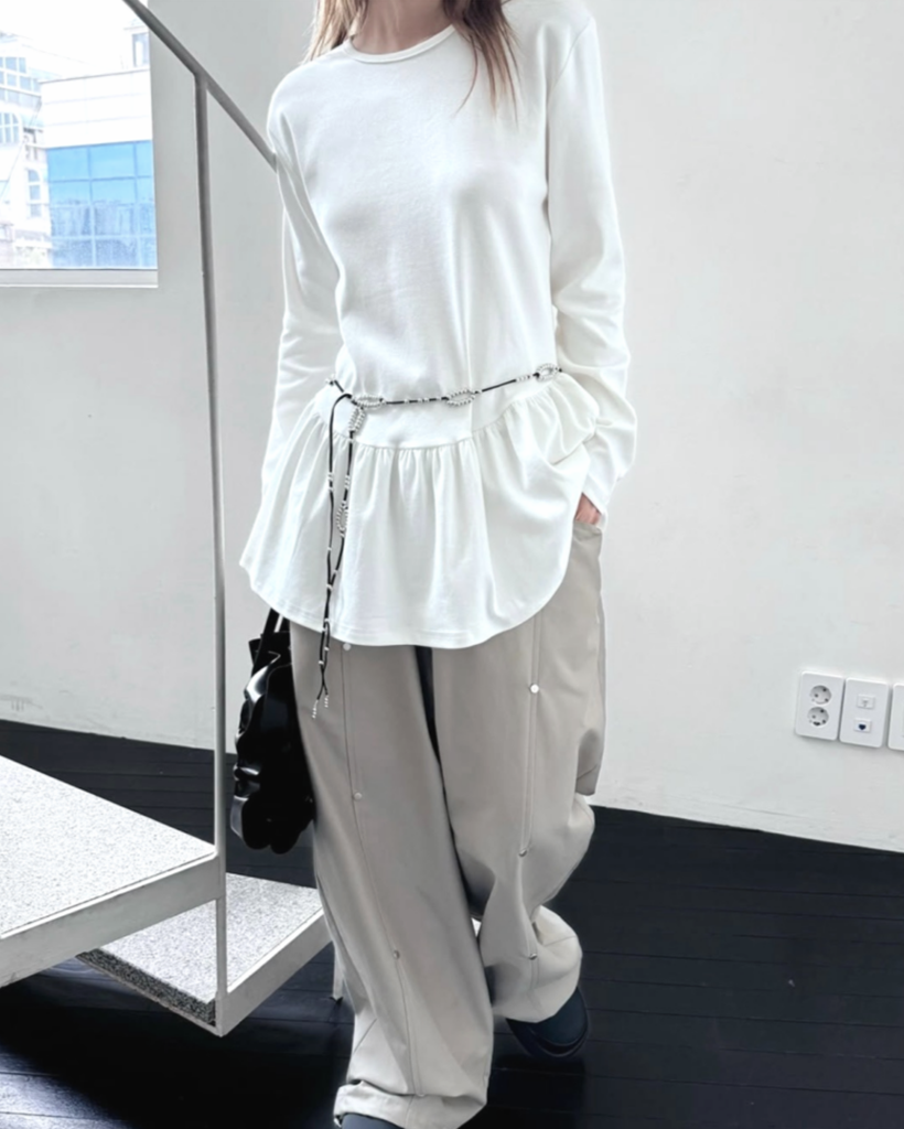 flare layered mini ops (3color) | ファッション通販サイト NUGU