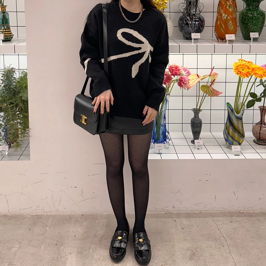 ラウンドリボンニット | ファッション通販サイト NUGU