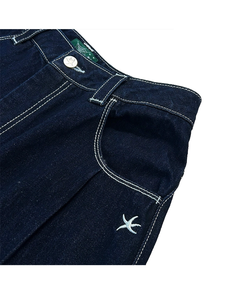 TCM back logo denim pants (navy) | ファッション通販サイト NUGU