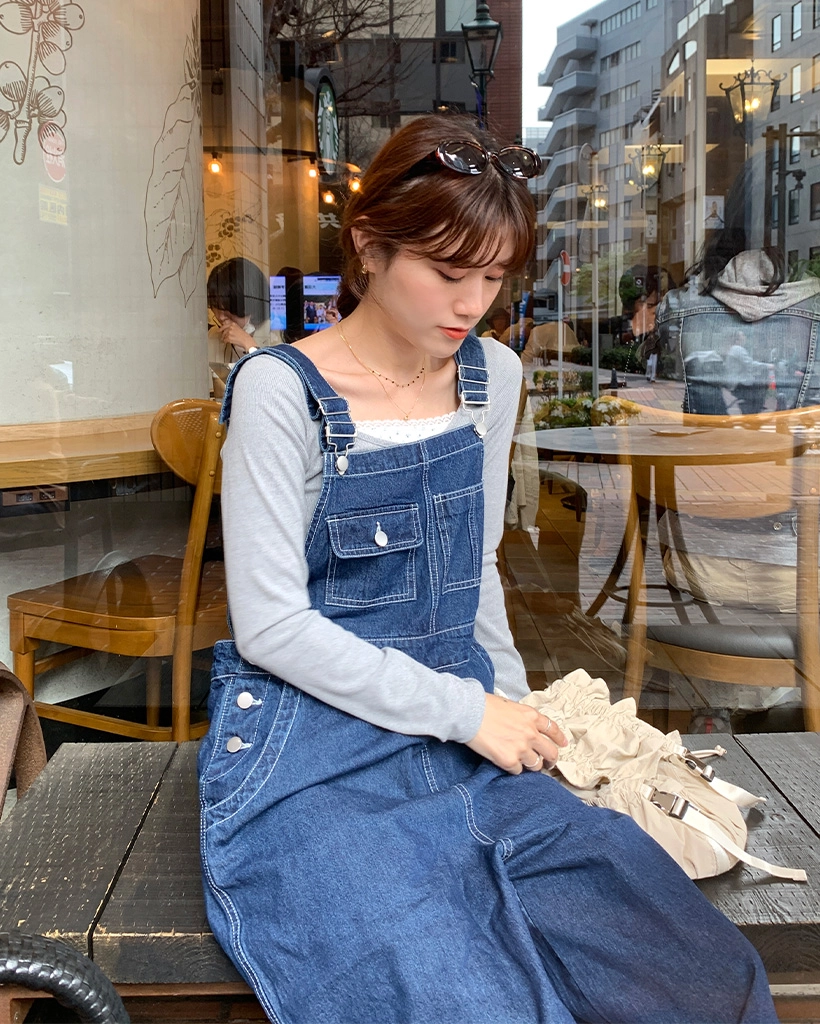 フラワーレイヤードヘンリーネックTシャツ | ファッション通販サイト NUGU