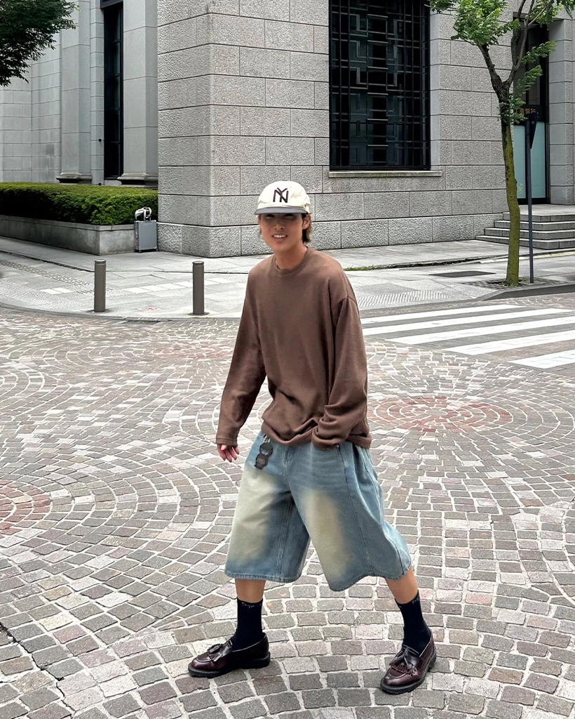 （ユニセックス）ヴィンテージウォッシュバミューダデニム | ファッション通販サイト NUGU