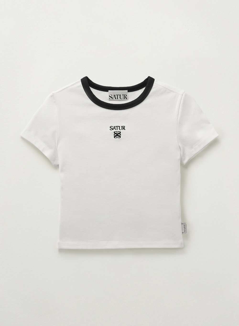 (W) Apero Crop Ringer T-Shirt - White | ファッション通販サイト NUGU