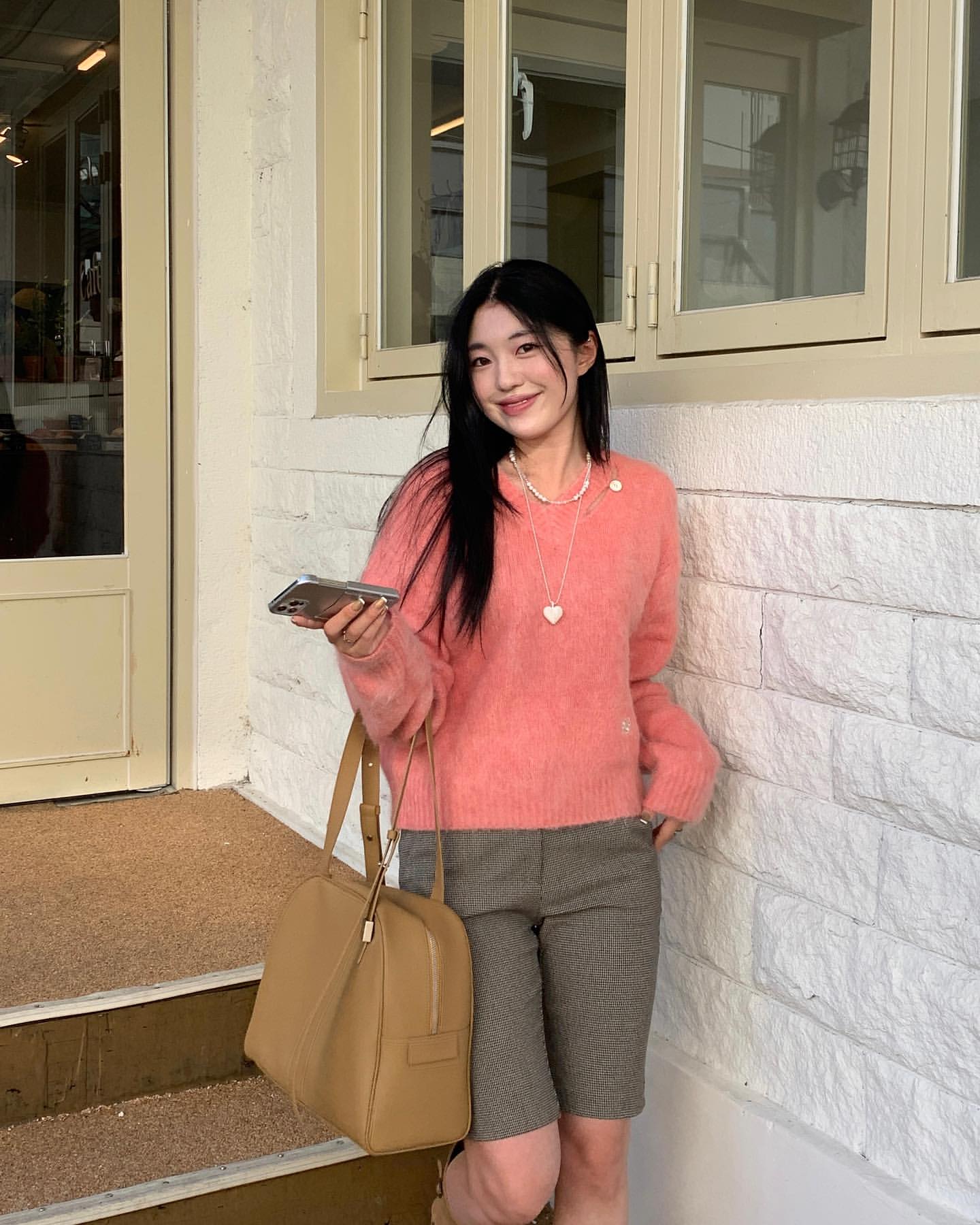 [Influencer pick] (W) Essen Two Tone Mohair Pullover Knit - Pink | ファッション通販サイト NUGU