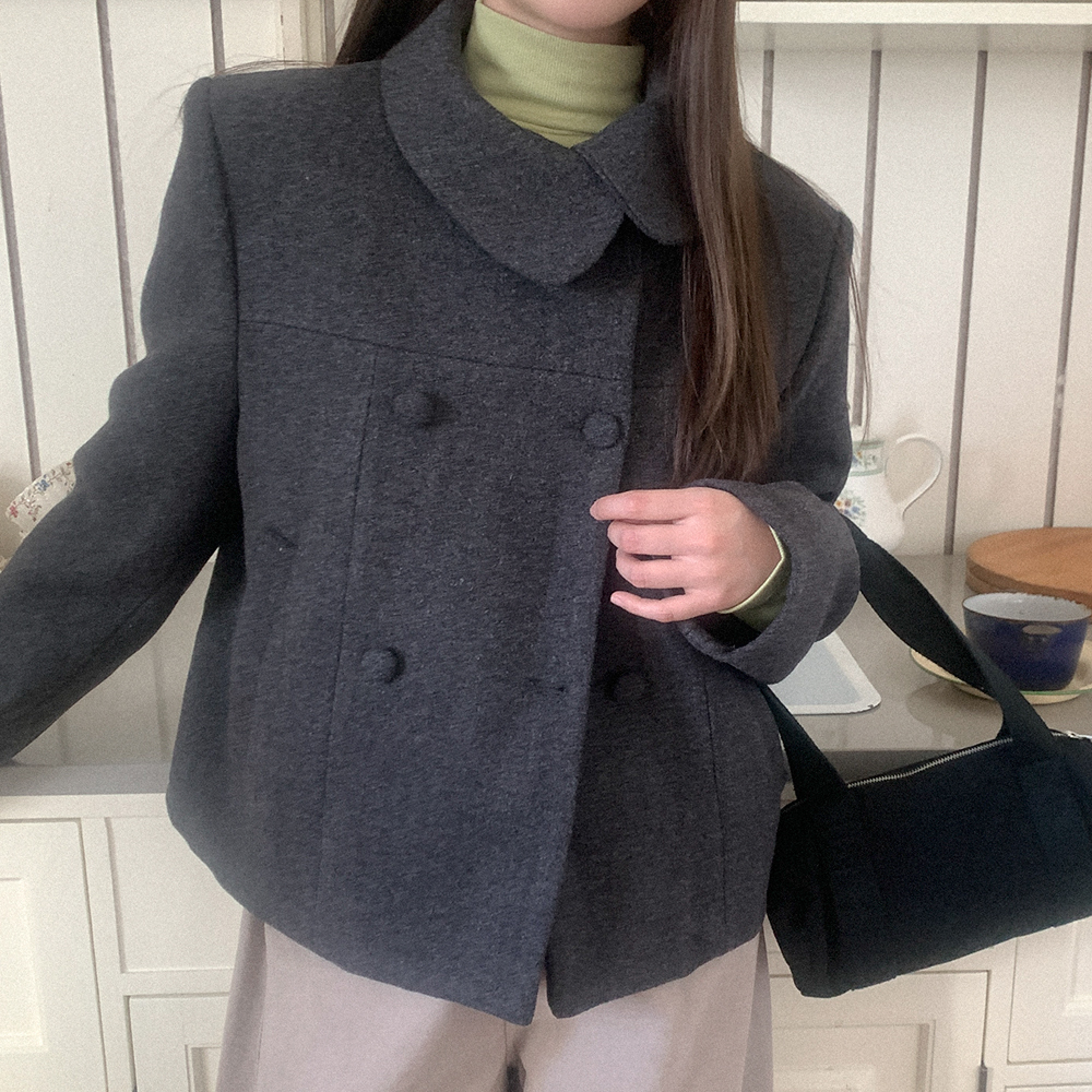 ダブル襟付きウールジャケット | ファッション通販サイト NUGU