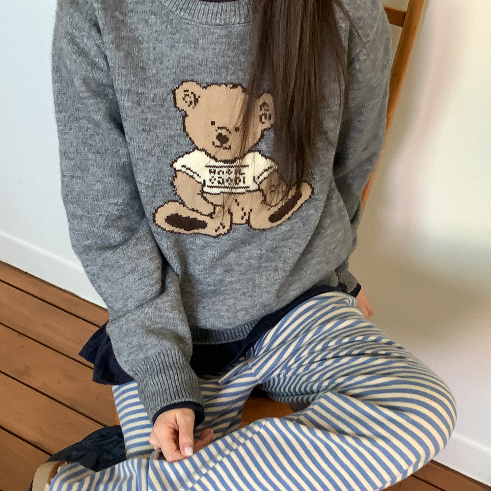 (1color)ラウンドネックニット | ファッション通販サイト NUGU