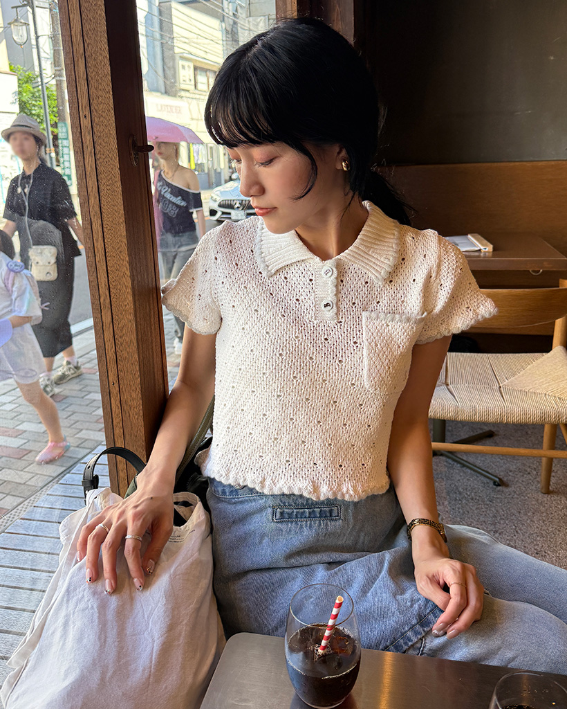 [The Barnnet X daisy] Fluff Scallop Knit Top | ファッション通販サイト NUGU