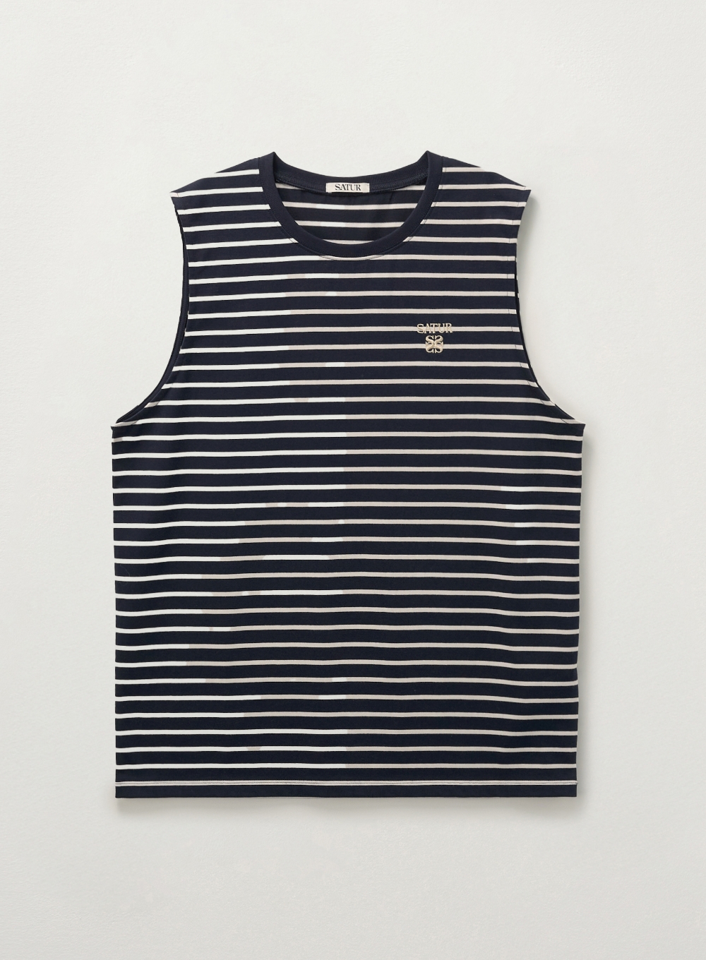 All Day Crew Neck Layered Sleeveless Top - Navy Stripe | ファッション通販サイト NUGU
