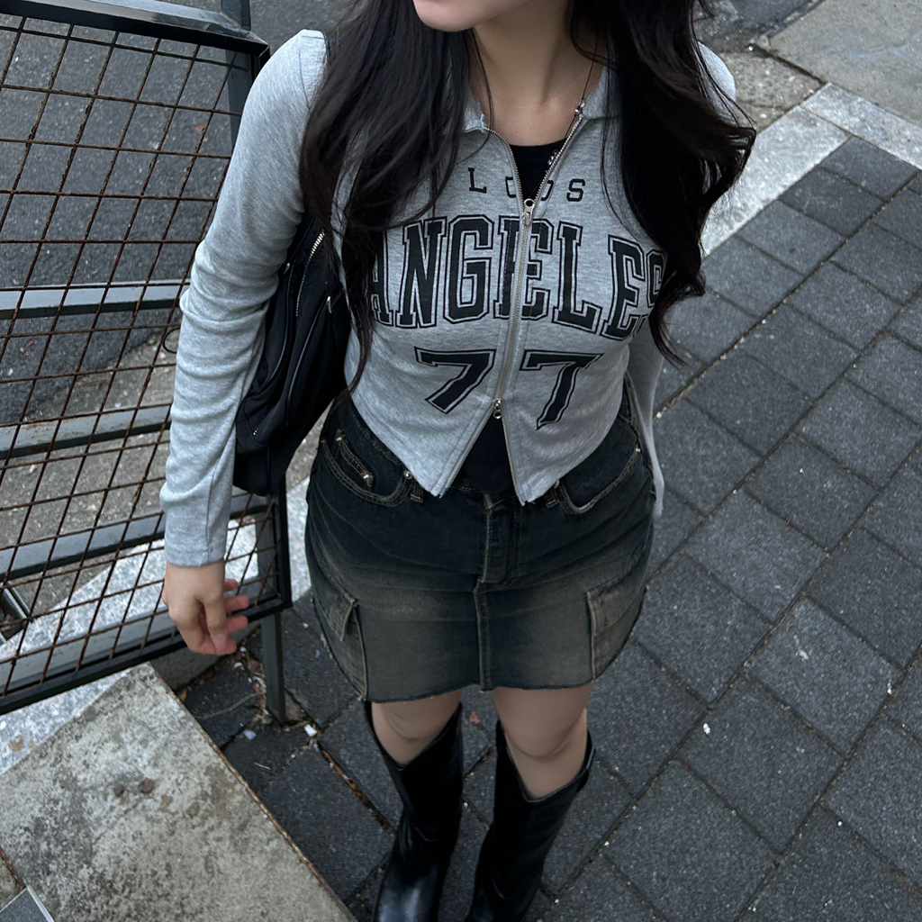 カラーレタリング2WAYジップアップTシャツ | ファッション通販サイト NUGU