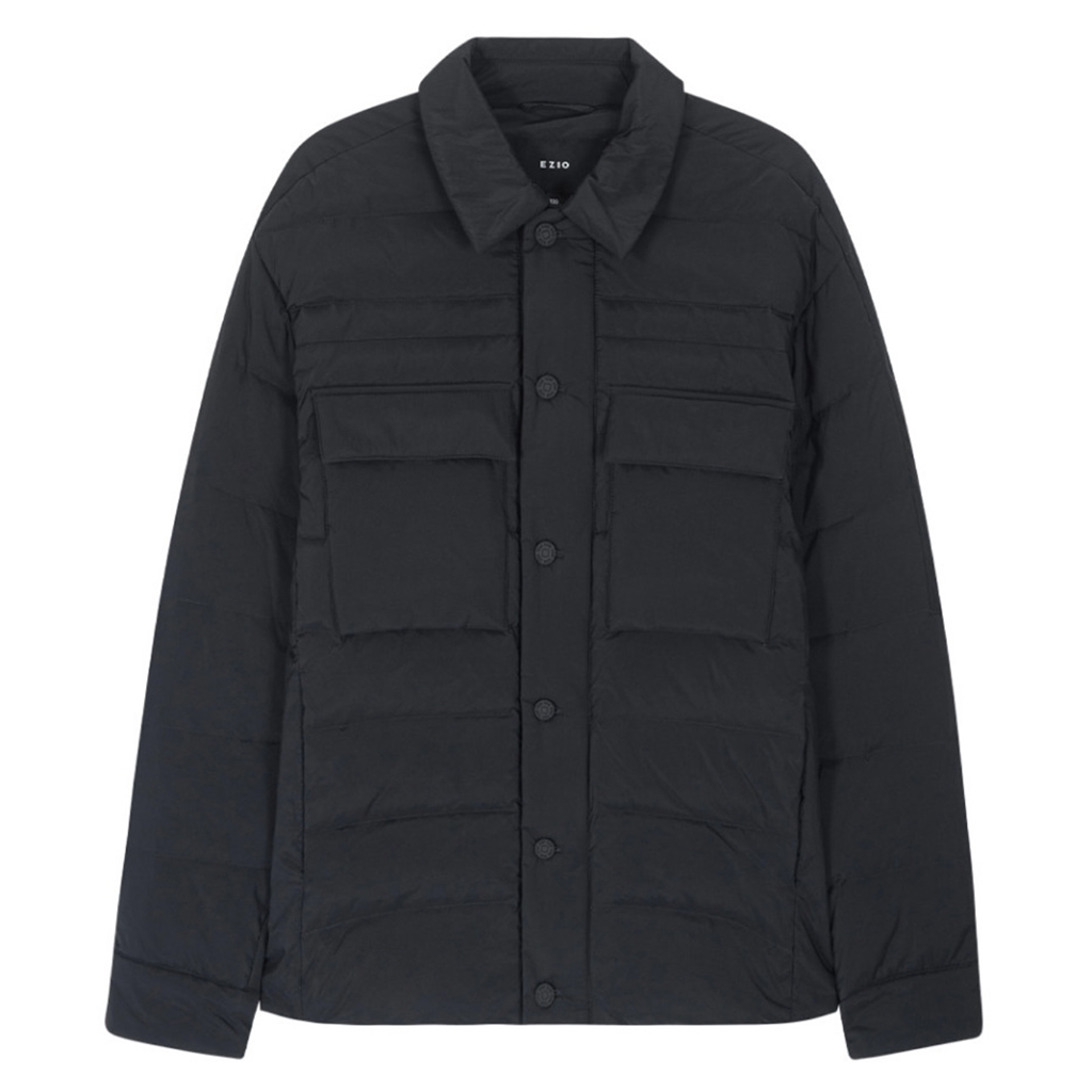 Goose down padding trucker jumper black | ファッション通販サイト NUGU