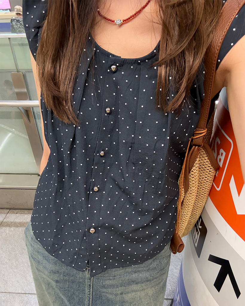 dot キャップスリーブブラウス | ファッション通販サイト NUGU