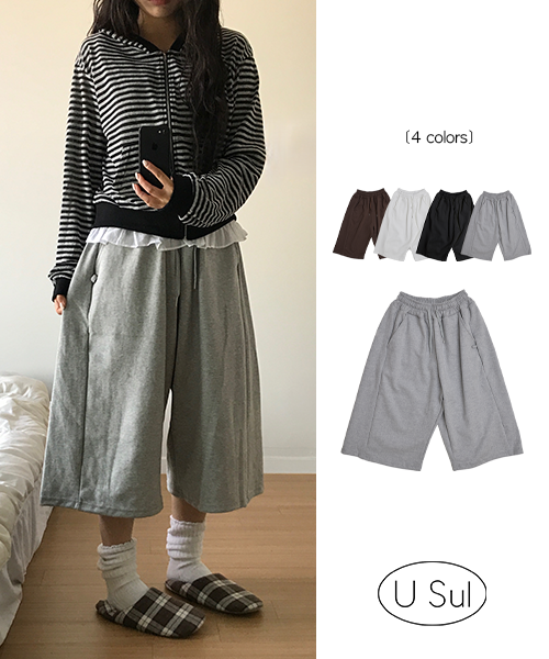 [unisex]チャームレーニングハーフパンツ | ファッション通販サイト NUGU