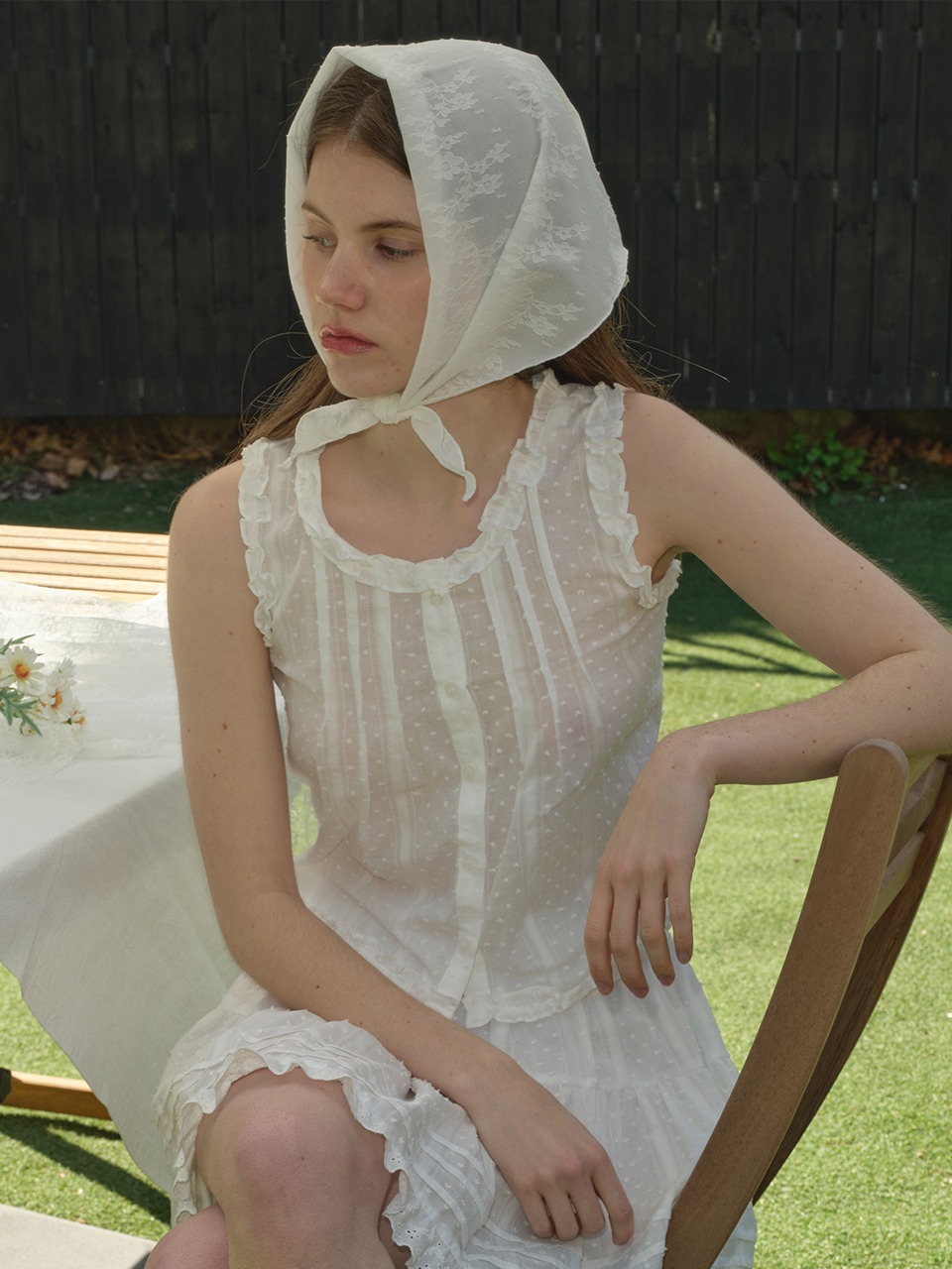 LACE LABEL BONNET_WHITE | ファッション通販サイト NUGU