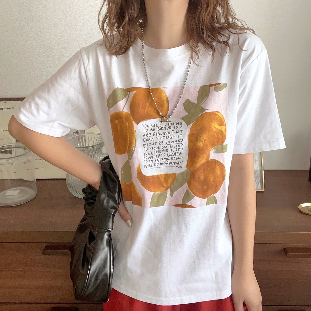 peach fruit cute t | NUGU