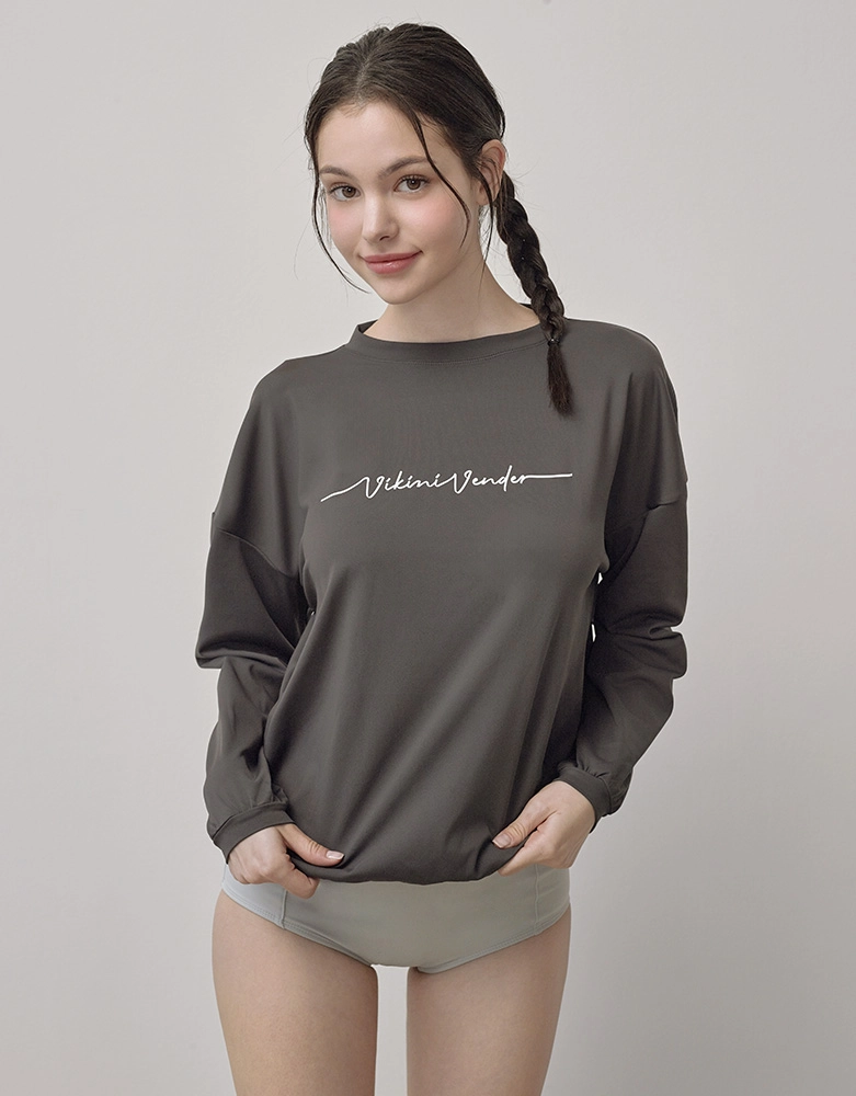 VIKINIVENDER Loose Fit Rash Guard - CHARCOAL | ファッション通販サイト NUGU