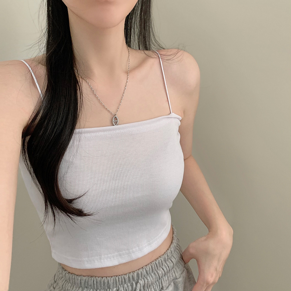 ストリングクロップドノースリーブ(2color) | ファッション通販サイト NUGU