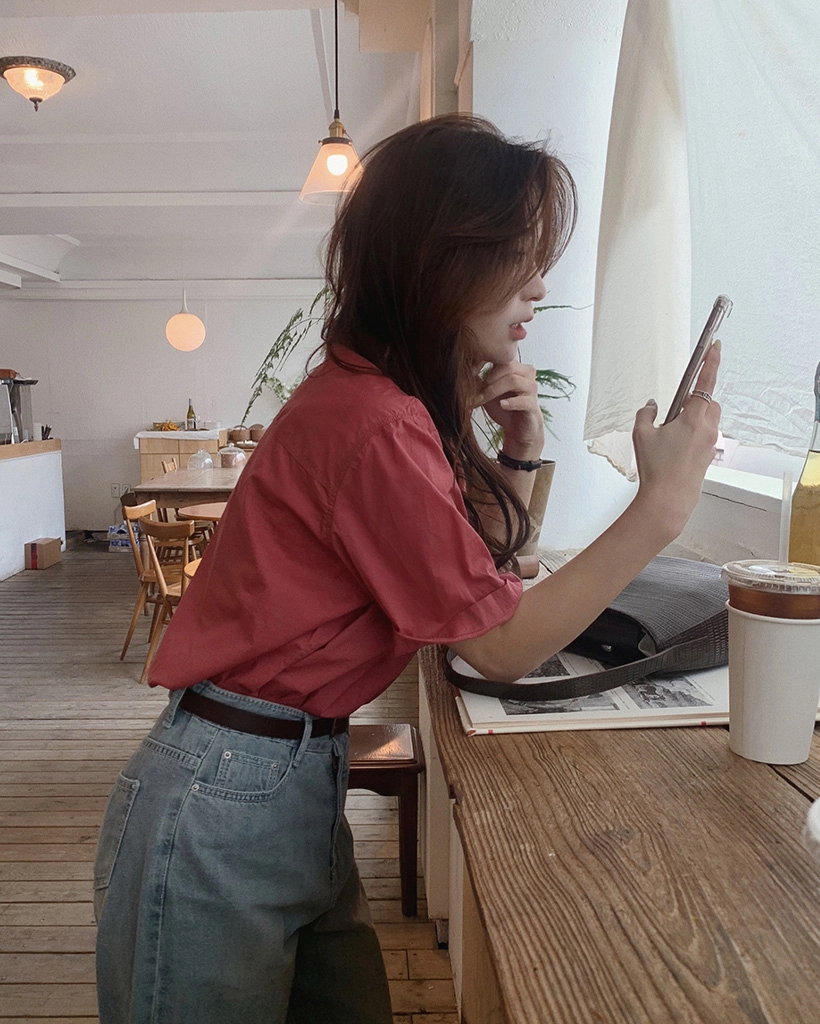 #SLOWMADE. (7color)ダブルステッチウォッシュシャツ | ファッション通販サイト NUGU