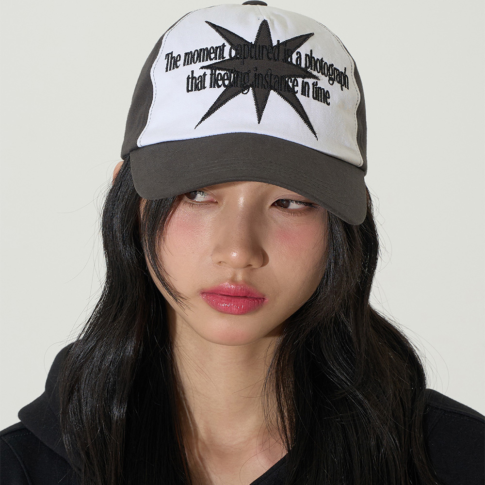 Star Patch Lettering Ball Cap Charcoal | ファッション通販サイト NUGU
