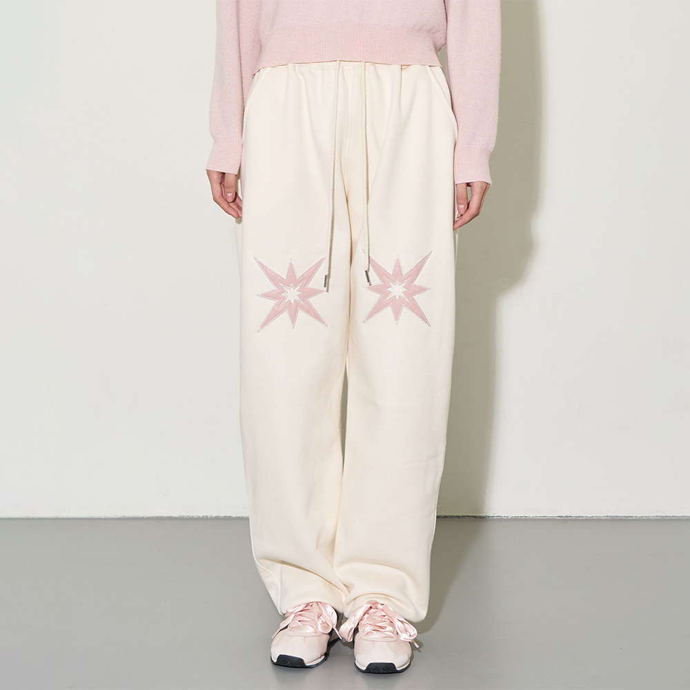 Star Patch Sweatpants Ivory | ファッション通販サイト NUGU