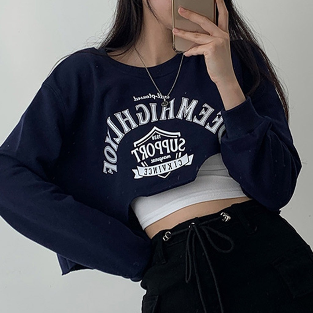 レタリングUネッククロップドスウェット(3color) | ファッション通販サイト NUGU