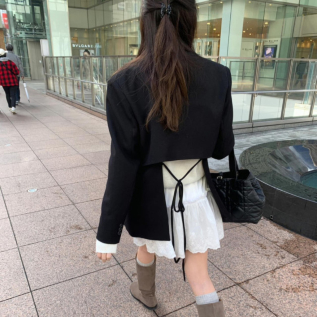 リボンスリットルーズフィットジャケット(2c) | ファッション通販サイト NUGU