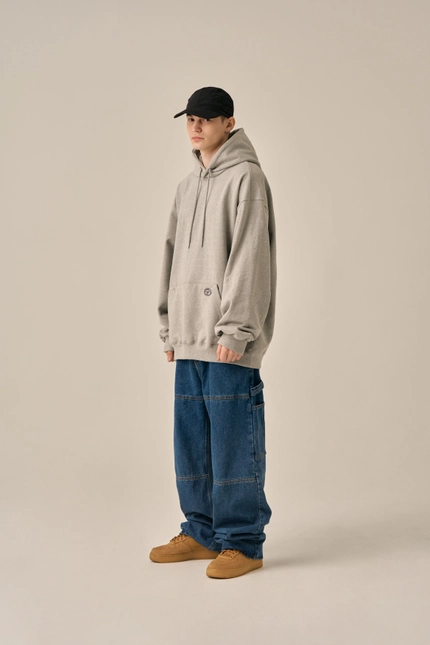 OVERSIZED MINI LOGO HOOD - GRAY | ファッション通販サイト NUGU