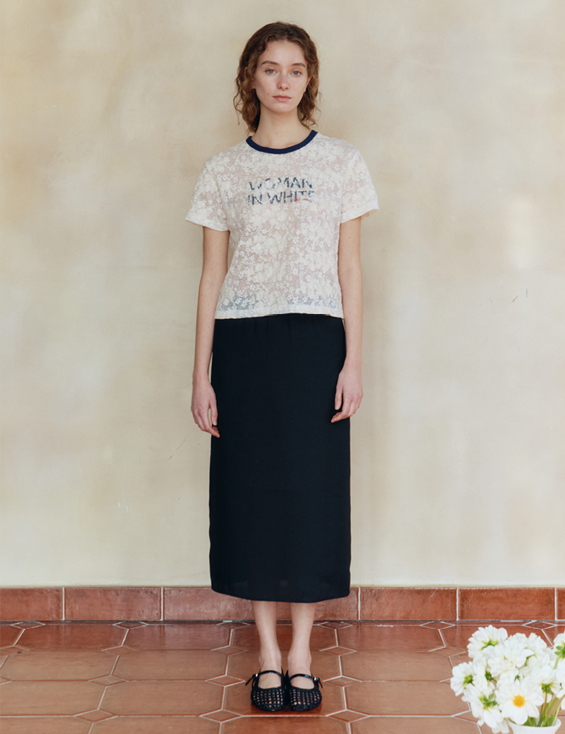 Mademoiselle Lace T-shirt (Cream) | ファッション通販サイト NUGU
