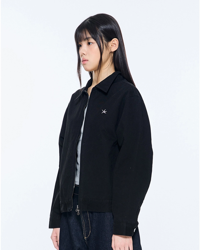 TCM washed mini logo jacket (black) | ファッション通販サイト NUGU