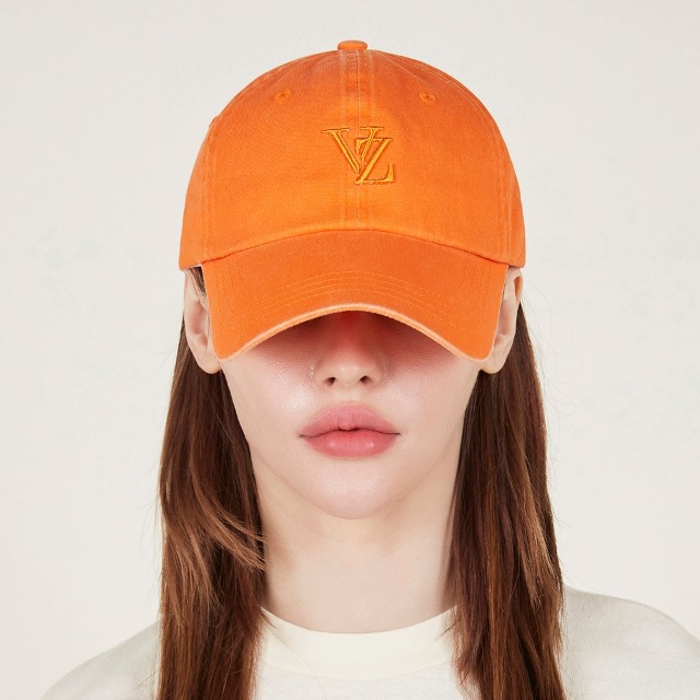 [VARZAR] 3D Monogram Pigment Over Fit Ball Cap Orange | ファッション通販サイト NUGU