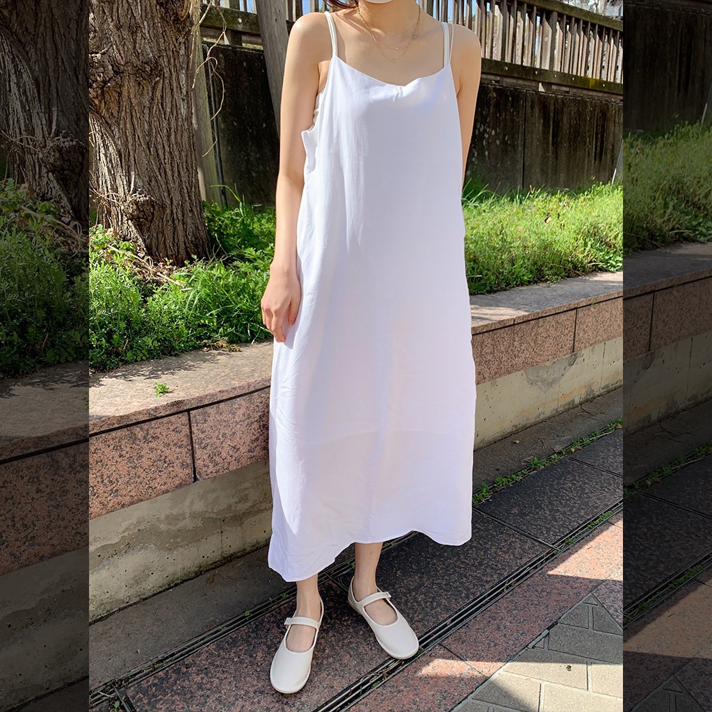 linen slim sleeveless ops|ファッション通販サイトNUGU