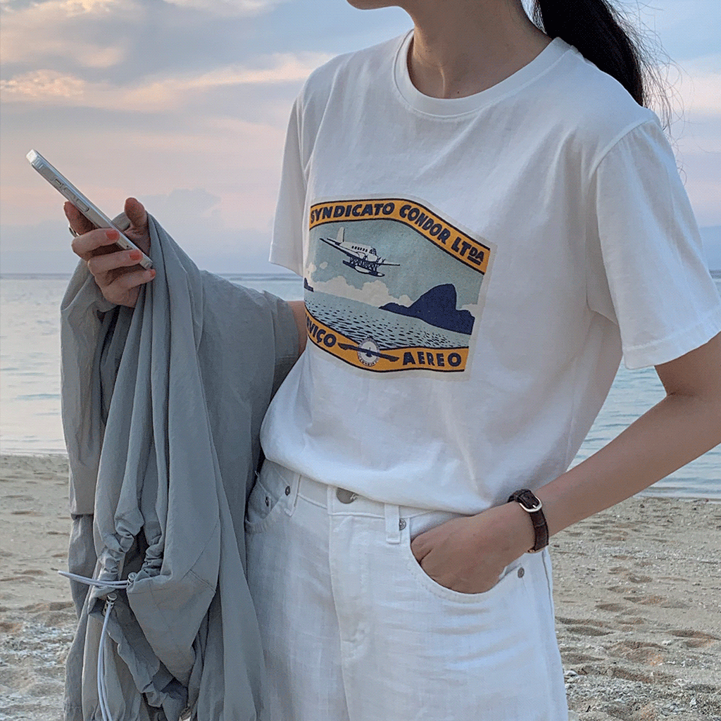 コットンプリント半袖Tシャツ2color | ファッション通販サイト NUGU