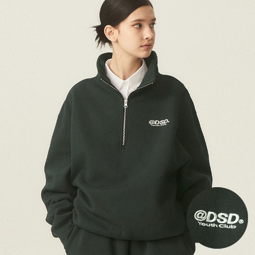 ODSD LOGO SWEAT HALF ZIP-UP - GREEN | ファッション通販サイト NUGU